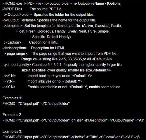 Create FlipBook by Command Line Mode